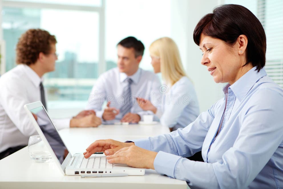 Secretary typing stock image. Image of company, environment - 28949341