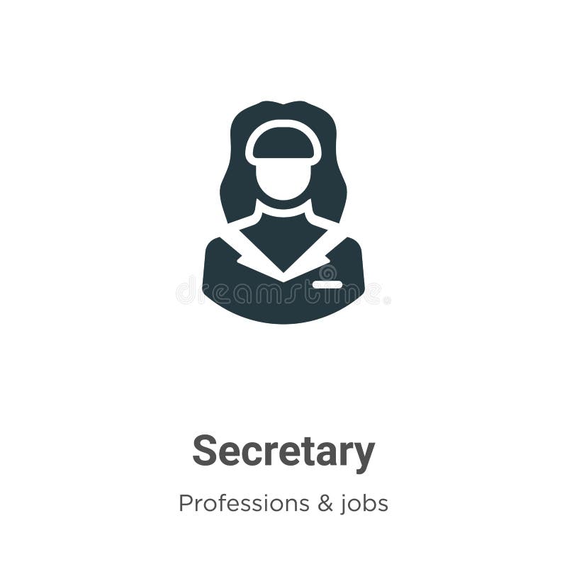 Secretary Icon in Filled, Thin Line, Outline and Stroke Style. Vector ...