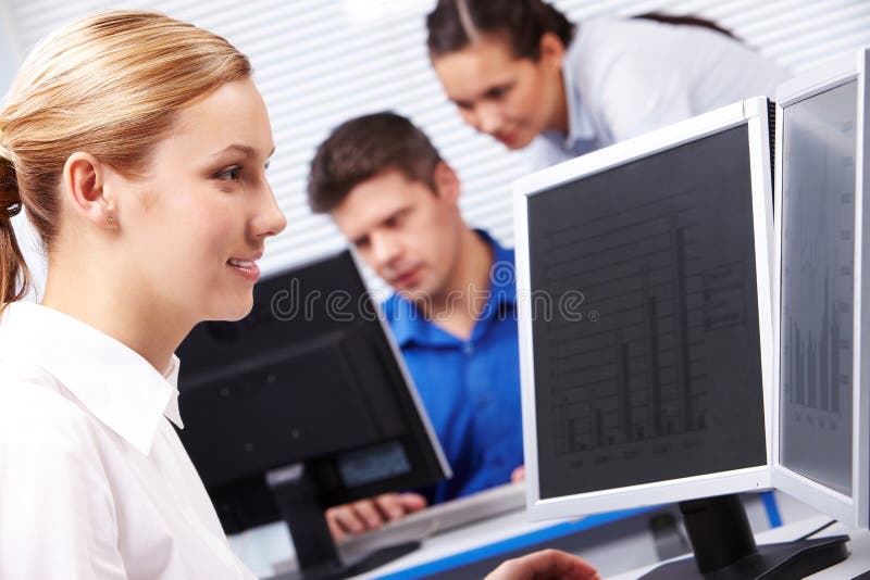 Secretary at work stock photo. Image of confident, lifestyle - 33083100