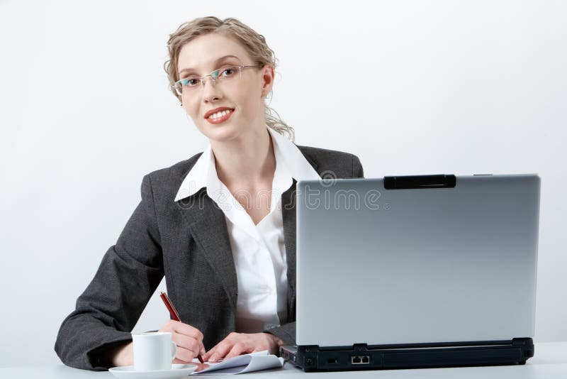 Secretary at work stock image. Image of people, business - 15302287