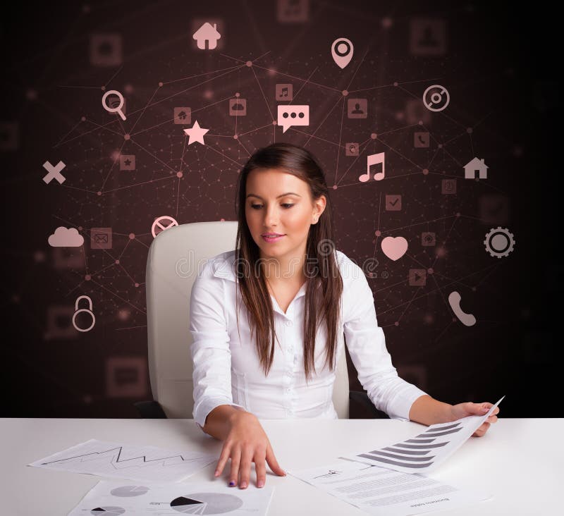 Secretary Work with Multitask Concept Stock Image - Image of employee ...