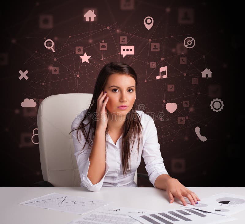 Secretary Work with Multitask Concept Stock Image - Image of inspector ...