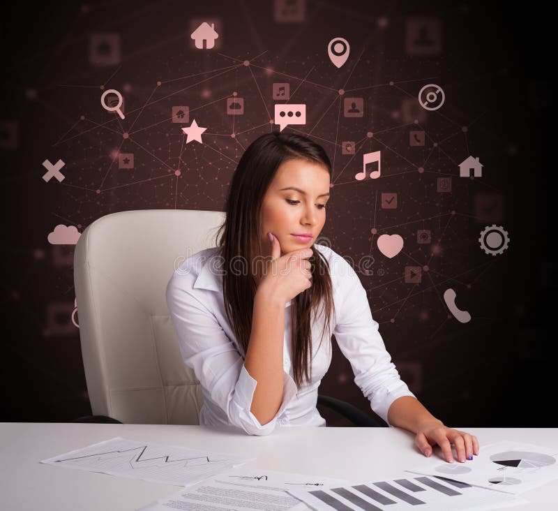 Secretary Work with Multitask Concept Stock Image - Image of inspector ...