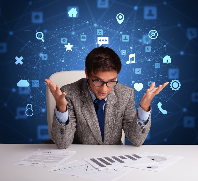 Secretary Work with Multitask Concept Stock Image - Image of call ...