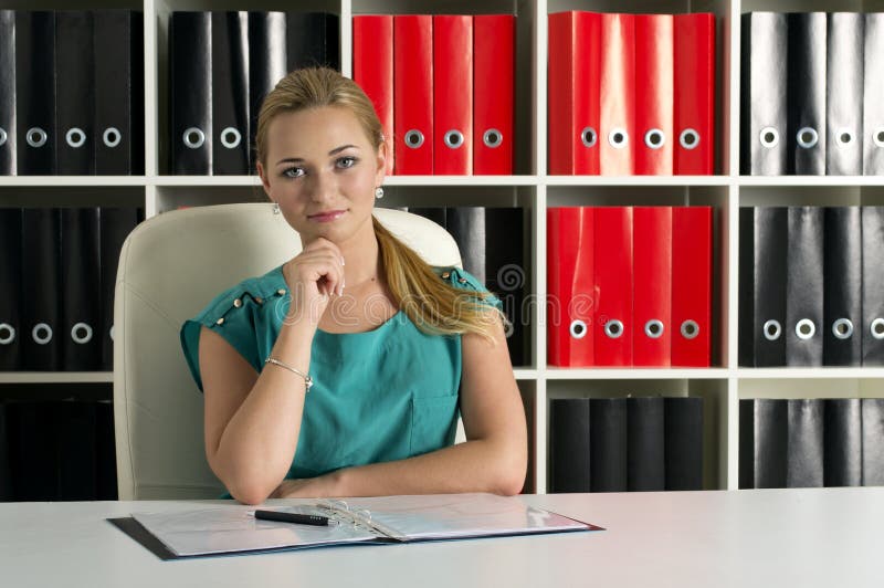 Secretary at work stock photo. Image of representative - 31905096