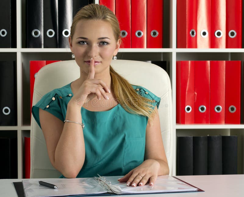 Secretary at work stock image. Image of caucasian, notepad - 31905099