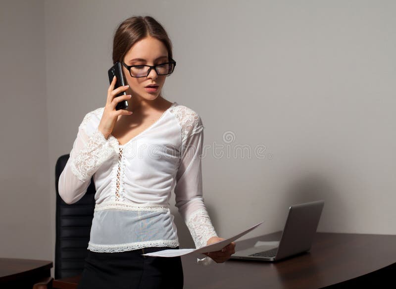 Secretary Works in the Office Stock Photo - Image of busy, person: 83027654