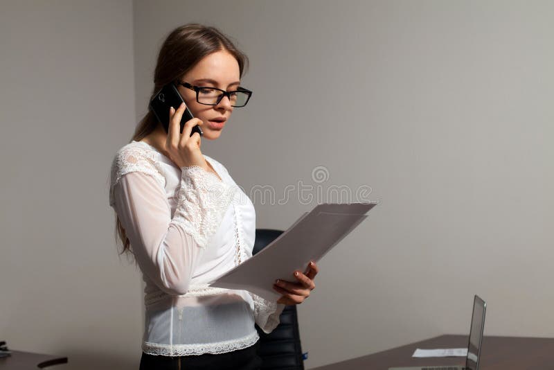 Secretary Works in the Office Stock Photo - Image of professional ...
