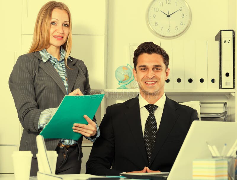 Secretary Writing Instructions Stock Photo - Image of alertness ...