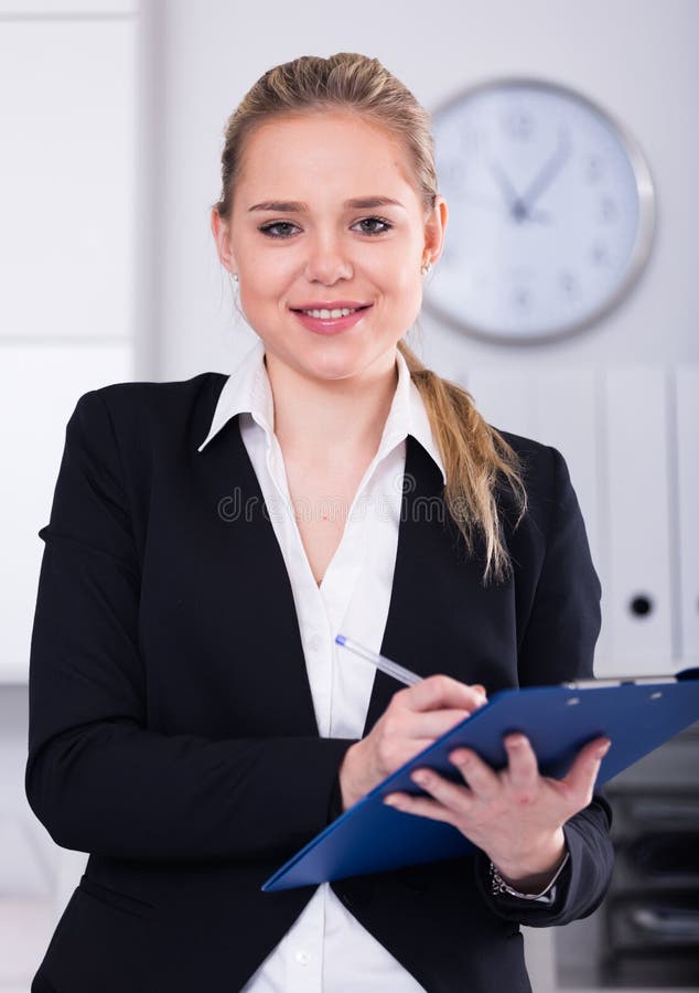Secretary Writing Instructions Stock Image - Image of instructions ...