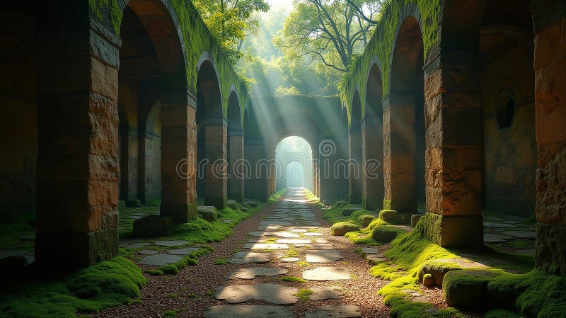 Secrets of the Forgotten Temple Stock Illustration - Illustration of ...