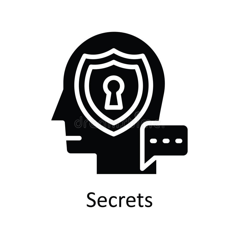 Secrets Vector Solid Icon Design Illustration. Human Mentality Symbol ...