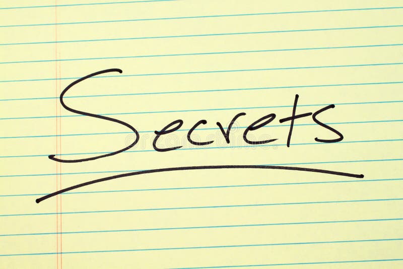 Secrets on a Yellow Legal Pad Stock Illustration - Illustration of idea ...