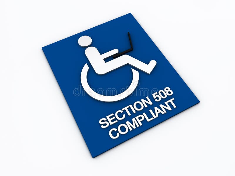 Section 508 Accessibility Disability Stock Illustration - Illustration ...