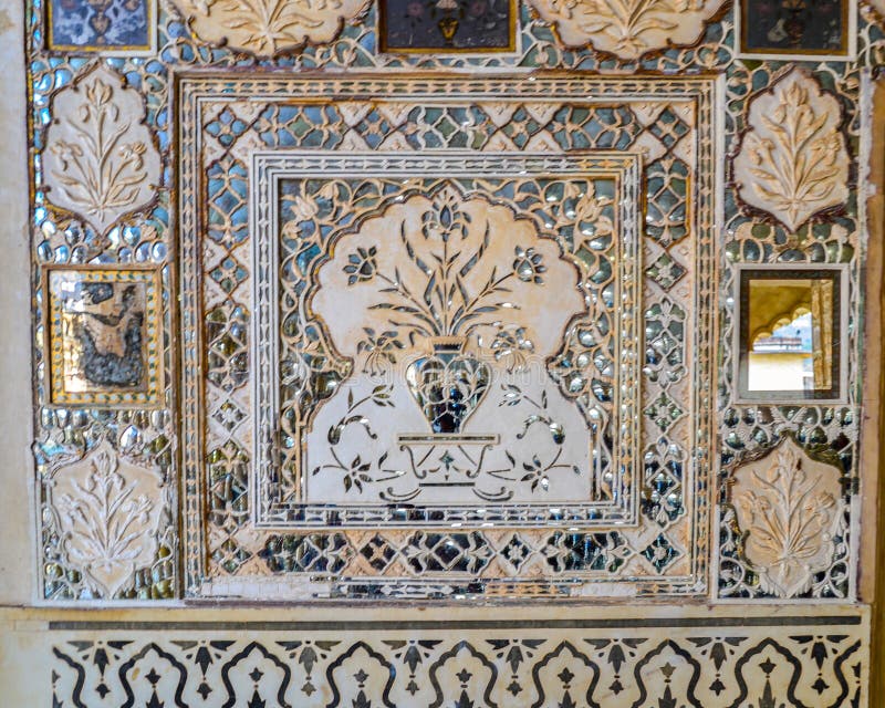 A Section of the Amber Fort or Amer Fort Palace Located in Amber ...