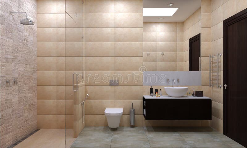 Section of bathroom and wc stock photo. Image of interior - 49034330