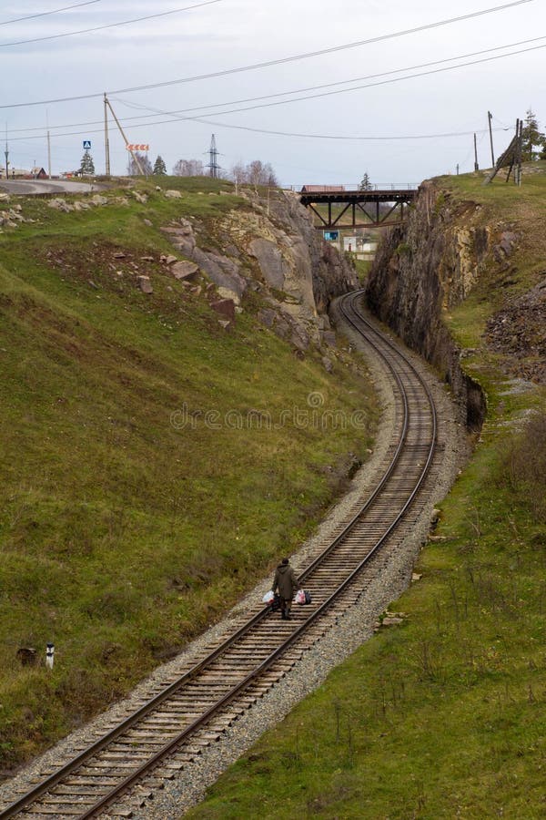 stock image. Image of gorge, line, railway, rocky, runs - 188704531