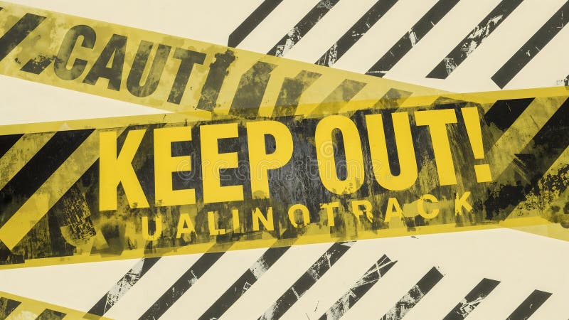 Caution Tape with Warning Message: "Keep Out! Caution!" Stock ...
