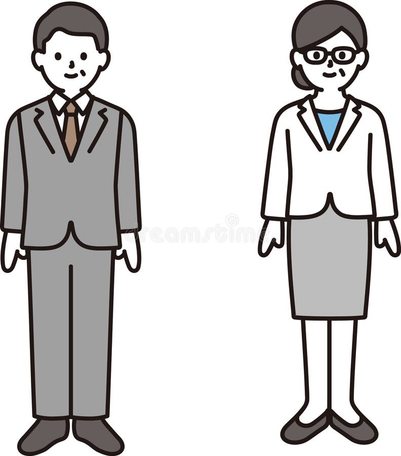 Section Chief and Section Chief’s Wife Stock Vector - Illustration of ...