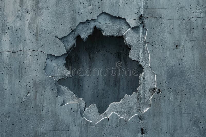A Section of a Concrete Wall with a Hole Cut into it, Suitable for Use ...