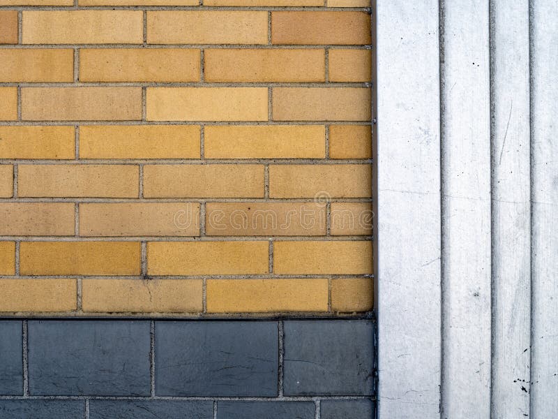 A Section of an Exterior Wall of an Old Building with Glazed Bricks ...