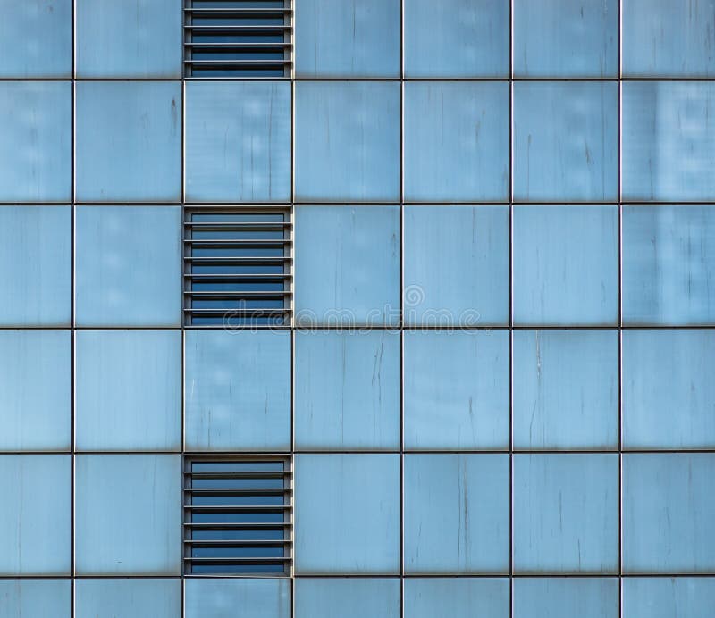 Section of the Facade of a High-rise Building with Mirrored Wall Stock ...