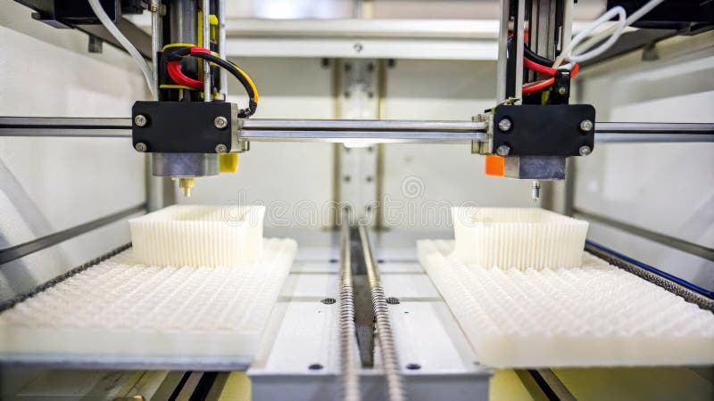 A Section of the Factory Featuring the Use of Advanced 3D Printers Creating Custom Components ...