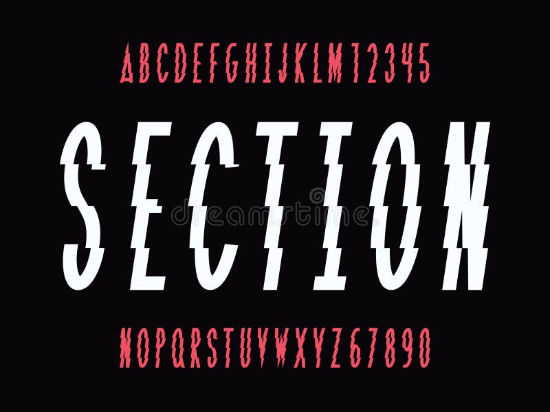 Section Font. Vector Alphabet Stock Vector - Illustration of stylish ...