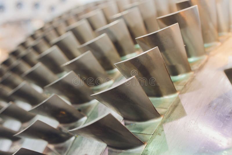 Section Model of a Historic Jet Engine. Stock Image - Image of energy ...