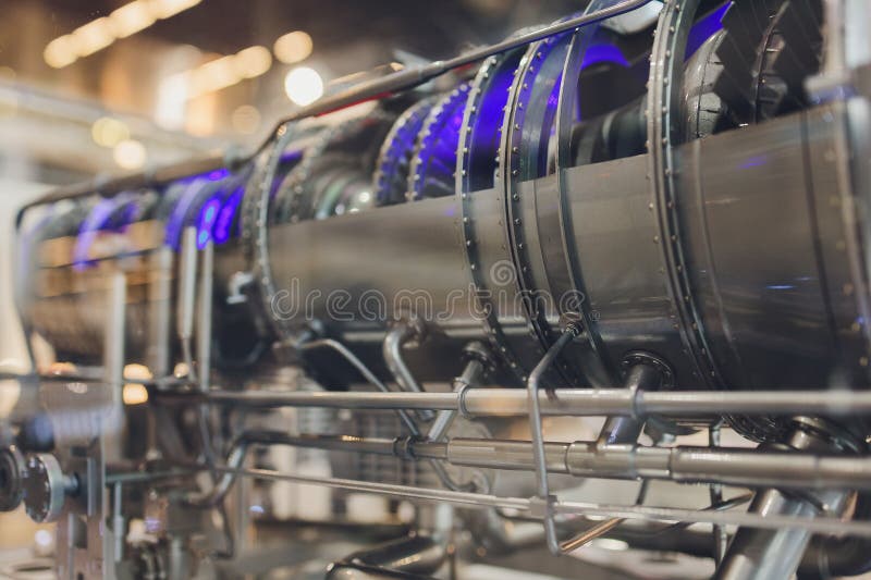 Section Model of a Historic Jet Engine. Stock Photo - Image of aviation ...