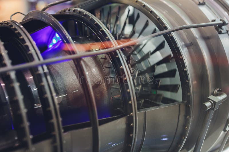 Section Model of a Historic Jet Engine. Stock Photo - Image of design ...