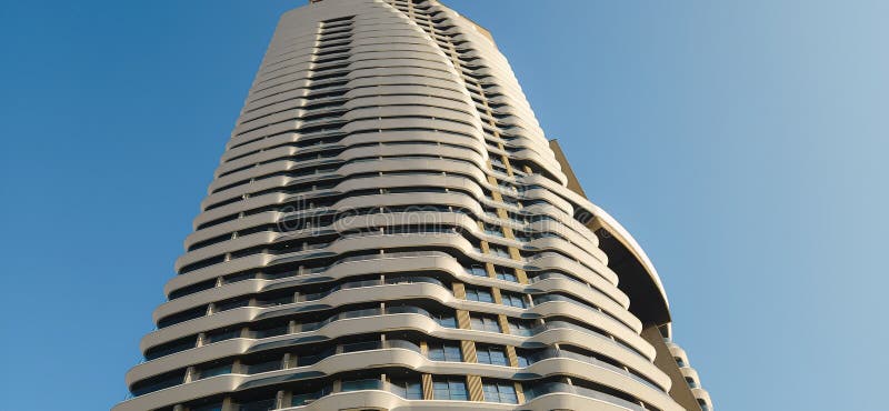 A Section of a Modern Skyscraper Stock Image - Image of high, exterior ...