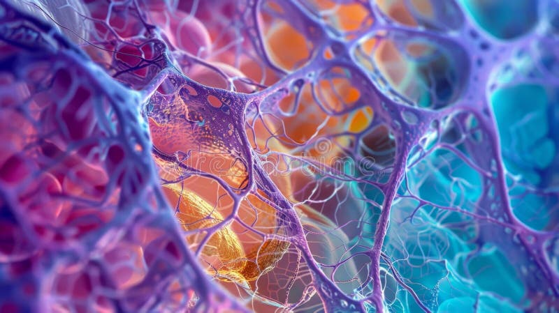 A Section of Pancreatic Tissue Under High Magnification Revealing the ...