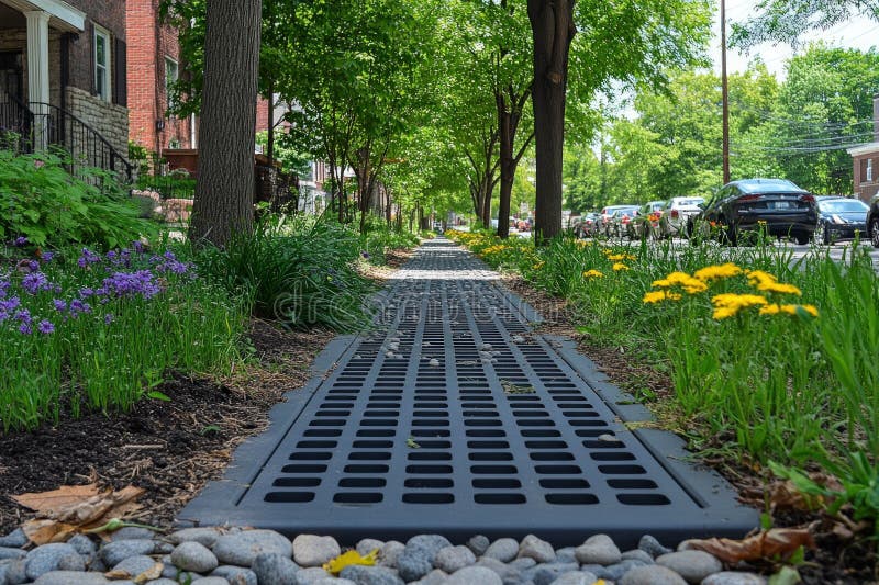 A Section of Permeable Pavement, Technical and Sustainable, Urban ...