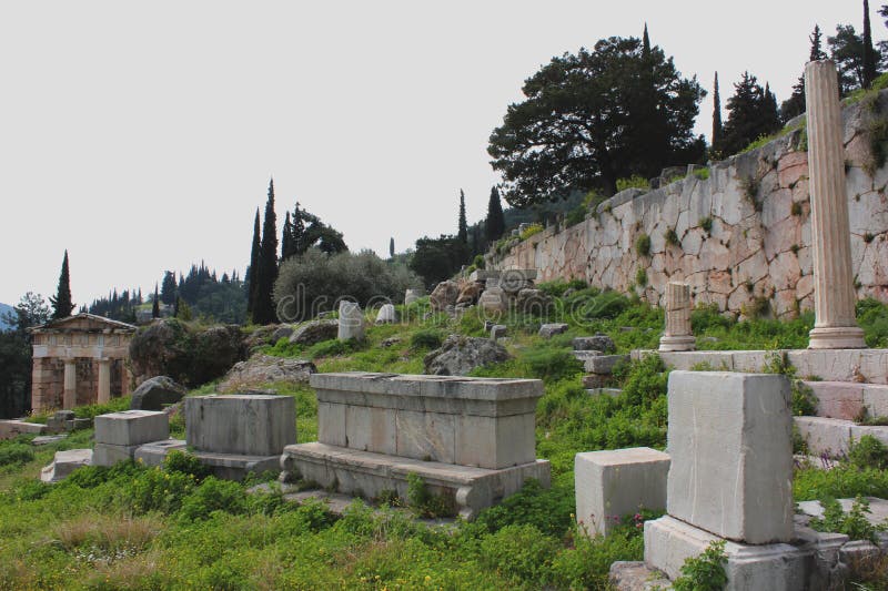 Section of Polygonal Wall at Delphi Stock Photo - Image of temple ...