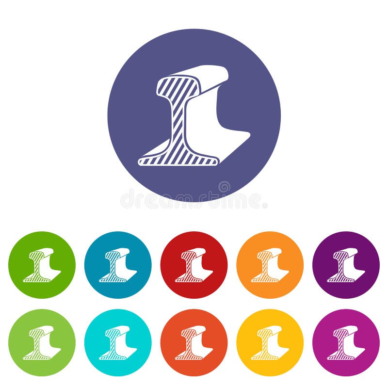 Section of Rail Icon, Simple Style Stock Vector - Illustration of metal ...