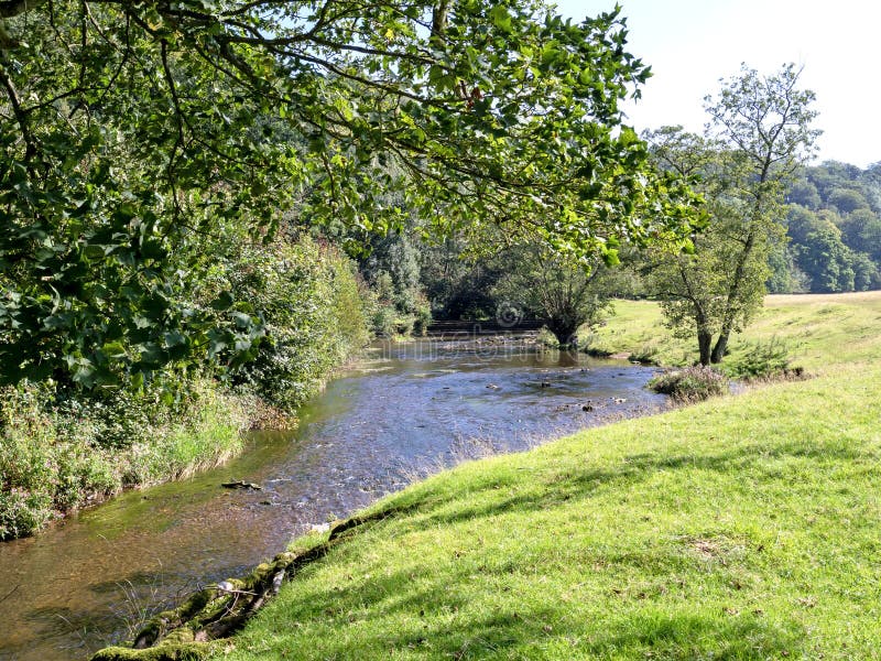 Section of the River Rye in North Yorkshire, England Stock Image ...