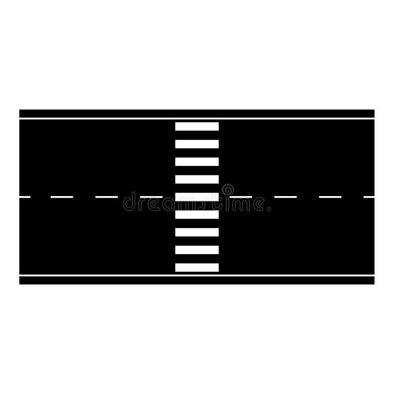 Section Road with Pedestrian Crossing, Road Marking Pedestrian Crossing ...