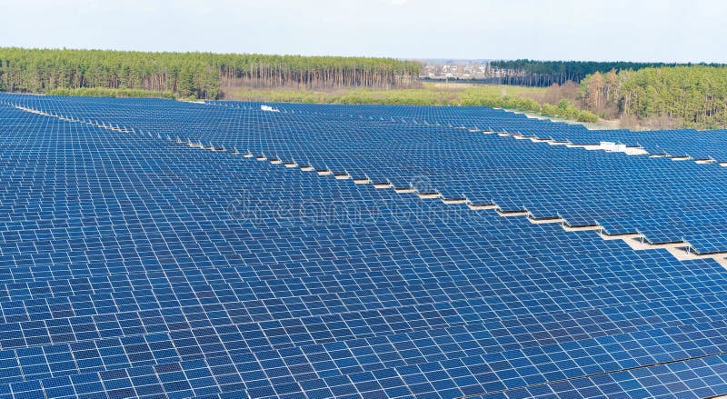 Section of the Solar Panels - the Top View Stock Photo - Image of power ...