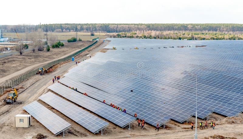 Section of the Solar Panels - the Top View Stock Photo - Image of view ...