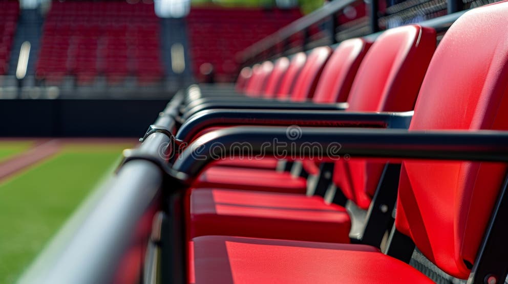 A Section of the Spectator Seating with Comfortable Red Chairs and a ...