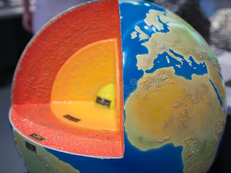 Section of the Terrestrial Globe: Magma, Inner and Outer Core Stock ...
