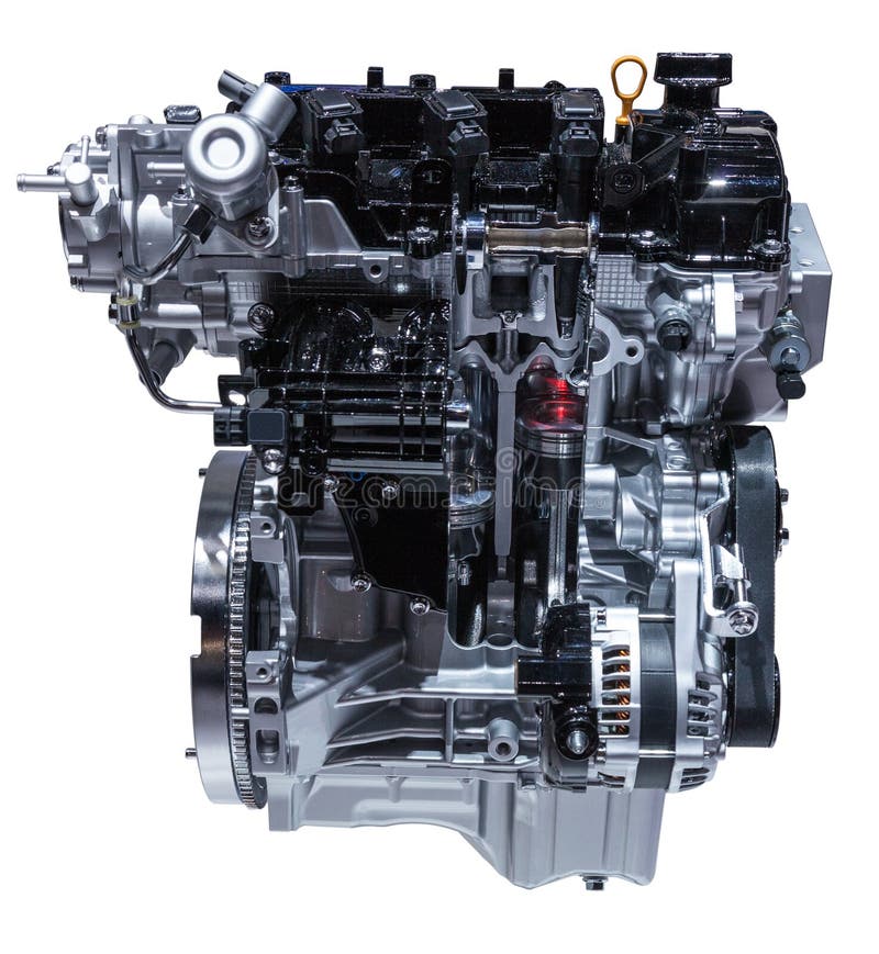 Section Transversale D'un Moteur De Voiture Moderne Image stock - Image ...