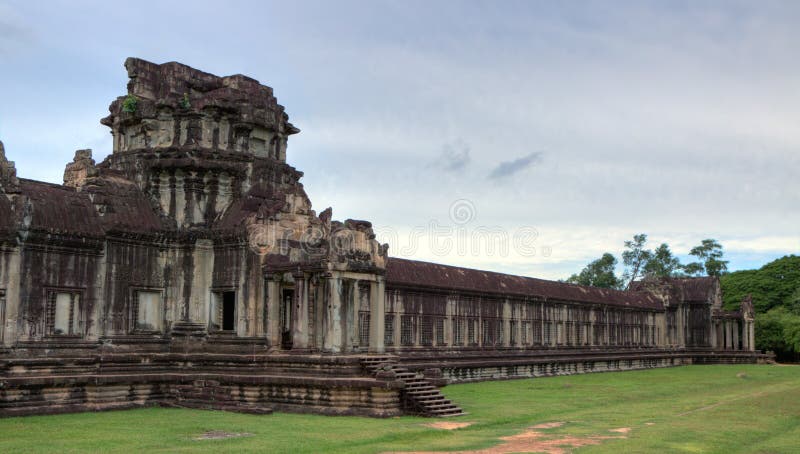 Section View of Angkor Wat in Hdr Stock Photo - Image of khmer ...