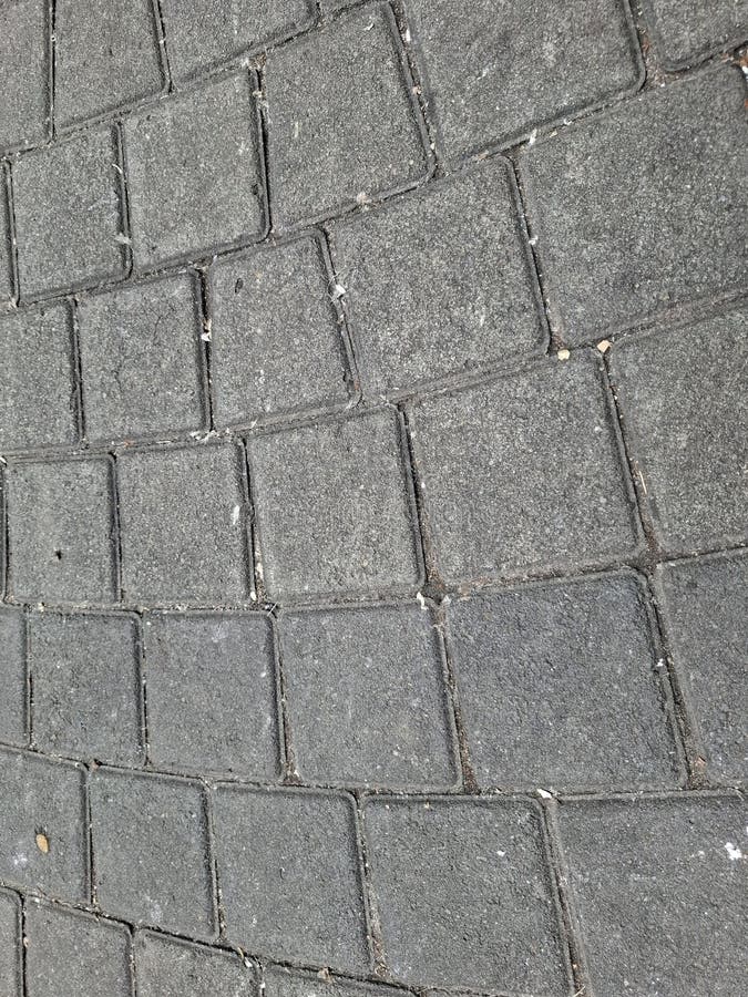 Road Paved Rectangular Gray Cobblestones Arranged Curving Design Stock ...