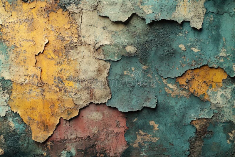 A Section of a Wall with Various Colors Applied, Useful for Decoration ...