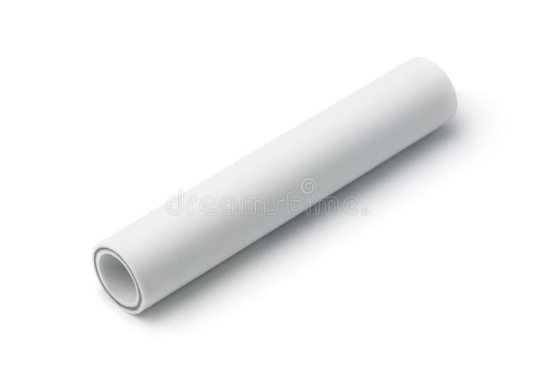 Section of White Polypropylene Pipe Stock Photo - Image of conduit ...