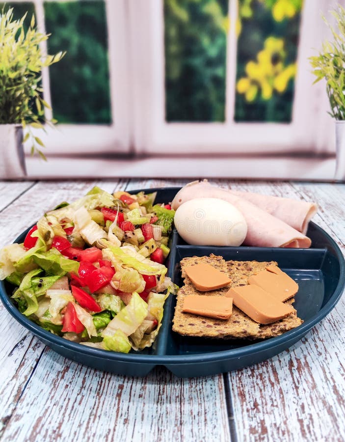 Sectional Plate for Healthy Eating, Plate Rule Stock Image - Image of ...