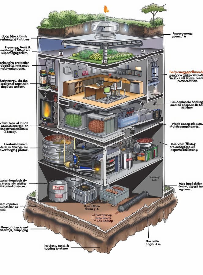 Sectional View of an Innovative Eco-habitat with Integrated Green ...