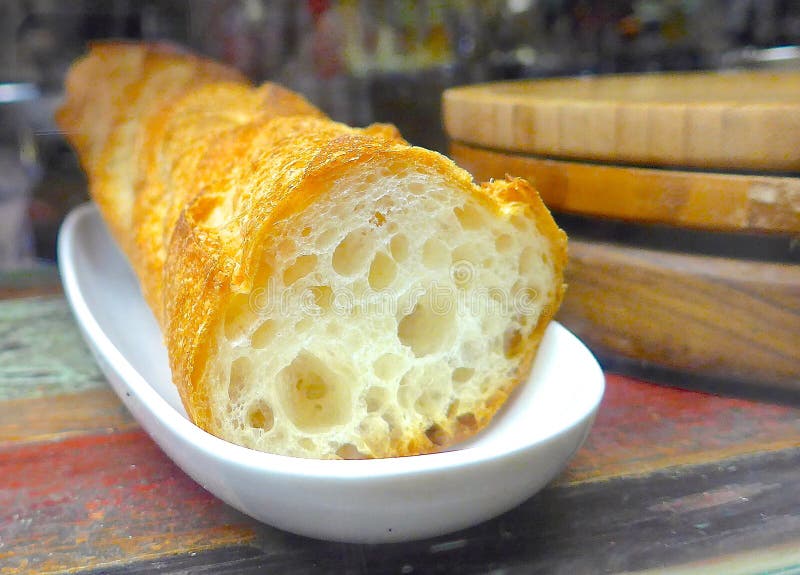 Sectioned French Stick Closeup Stock Photo - Image of food, japanese ...